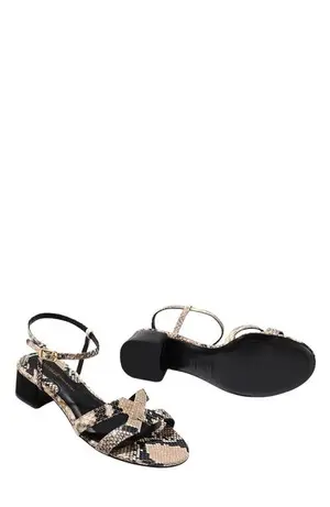 MARGAUX LONNBERG The Yves Sandal - Natural Python Embossed