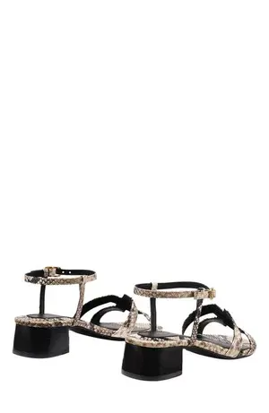 MARGAUX LONNBERG The Yves Sandal - Natural Python Embossed