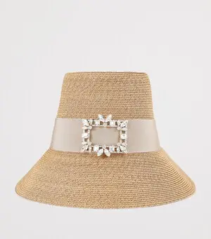 ROGER VIVIER Raffia Bucket Hat
