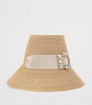 ROGER VIVIER Raffia Bucket Hat