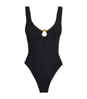 Hunza G Celine Plunge Swimsuit - Black