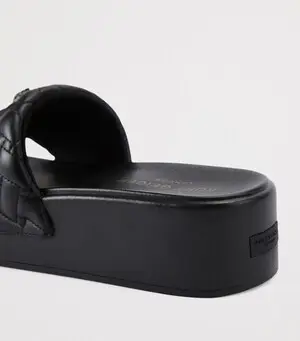 Kurt Geiger Meena Eagle Platform Slides - Black