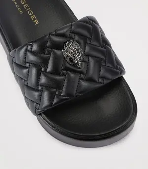 Kurt Geiger Meena Eagle Platform Slides - Black
