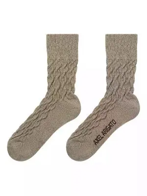 Axel Arigato Cable-knit Ankle Socks - Neutrals