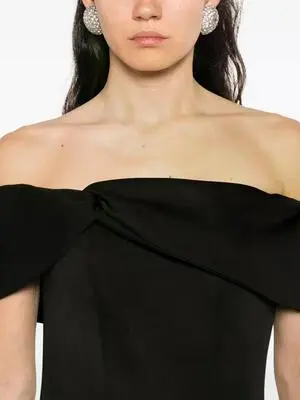 AAVVA Off-shoulder Flared Gown - Black