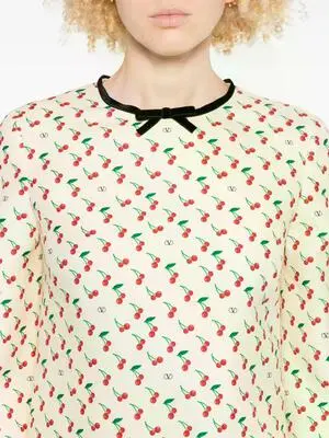 Valentino Garavani Cherry-motif Dress - Neutrals
