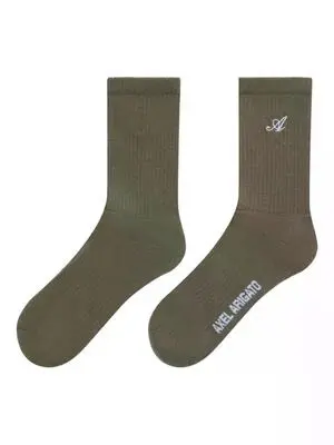 Axel Arigato Ribbed Crew Socks - Brown
