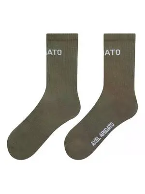 Axel Arigato Logo-intarsia Crew Socks - Brown
