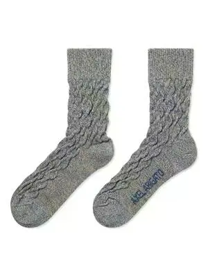 Axel Arigato Cable-knit Mid-calf Socks - Blue