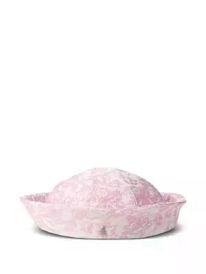 MAISON MICHEL Floral-embroidered Beret - Pink
