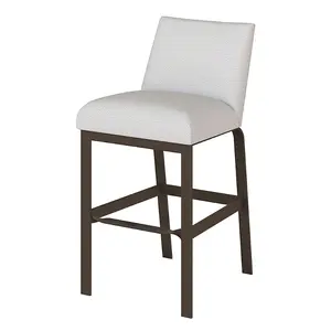 BAKER FURNITURE Ezra Armless Barstool - -/brushed Antique Bronze