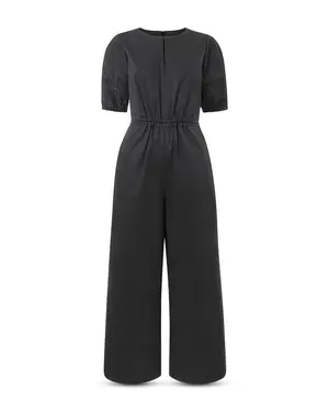 Whistles Broderie Poplin Jumpsuit