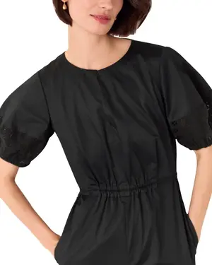 Whistles Broderie Poplin Jumpsuit