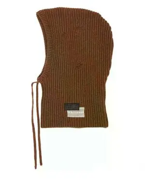 MAISON MARGIELA Ribbed-knit Balaclava - Brown