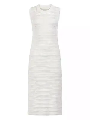 MARIE OLIVER Isla Knitted Midi Dress - White