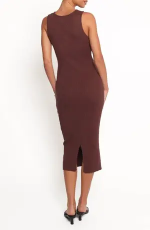 PETAL & PUP Sleeveless Ribbed Midi Dress