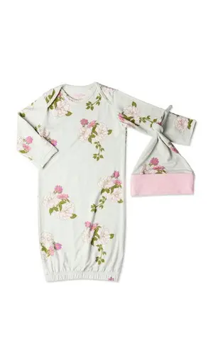 EVERLY GREY Adaline During & After 5-piece Maternity/nursing Sleep Set For Mom & Baby - Peony