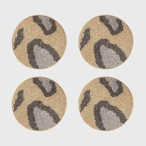 JOANNA BUCHANAN Animal Print Coasters - Gold