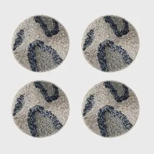 JOANNA BUCHANAN Animal Print Coasters - Silver