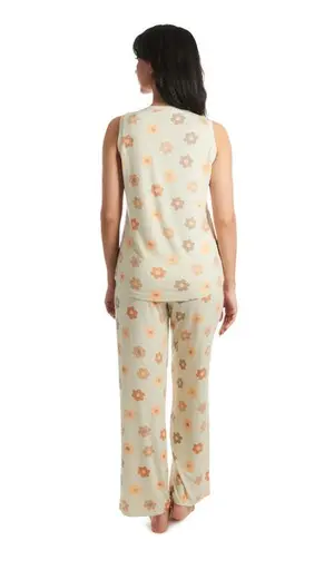 EVERLY GREY Joy During & After 2-piece Maternity/nursing Sleep Set - Daisies