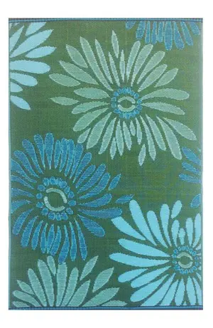 MAD MATS Daisy Aqua & Green - Aqua And Green