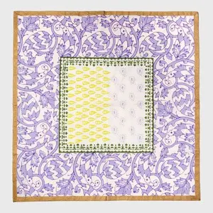 JOANNA BUCHANAN Joyful Block Print Napkin - Purple