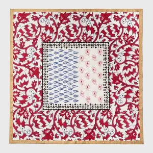 JOANNA BUCHANAN Joyful Block Print Napkin - Red