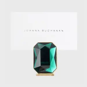 JOANNA BUCHANAN Single Gem Placecard Holder, Topaz Emerald