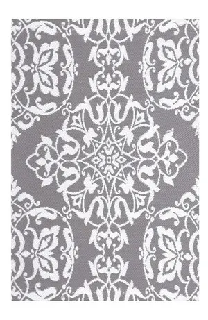 MAD MATS New Wrought Iron Cool Silver - Silver And White