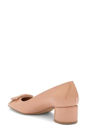 FERRAGAMO Mara Gancio Block Heel Pump - Amaretti