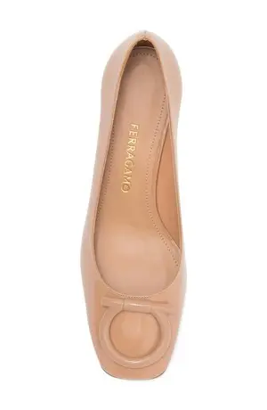 FERRAGAMO Mara Gancio Block Heel Pump - Amaretti