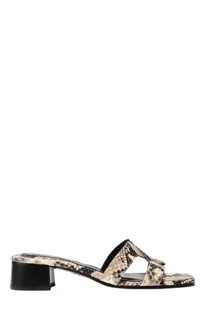 MARGAUX LONNBERG The Mx Sandal - Natural Python Embossed