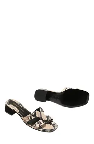 MARGAUX LONNBERG The Mx Sandal - Natural Python Embossed