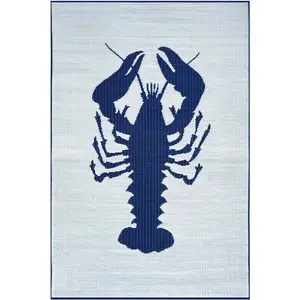 MAD MATS Lobster Blue & White - Blue And White