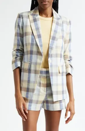 Blue Plaid Blazer