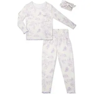 EVERLY GREY Charlie Fitted Long Sleeve 3-piece Pajamas - Bali
