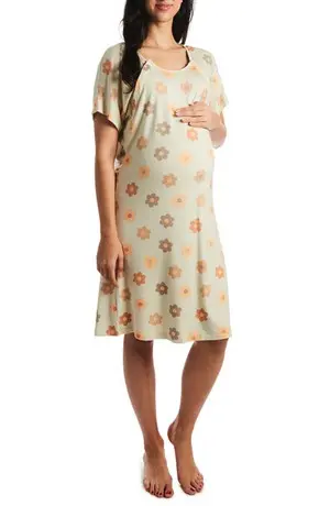 EVERLY GREY Rosa Maternity/nursing Hospital Gown - Daisies