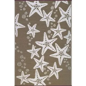 MAD MATS Starfish Modern Taupe - Taupe And White