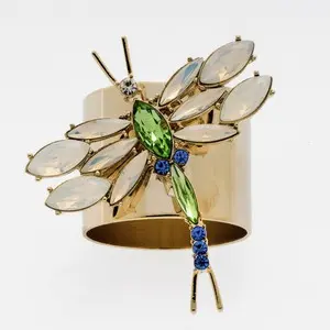 JOANNA BUCHANAN Dragonfly Napkin Rings Cream