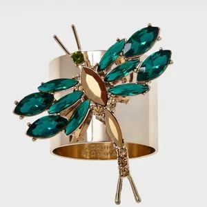 JOANNA BUCHANAN Dragonfly Napkin Rings - Emerald
