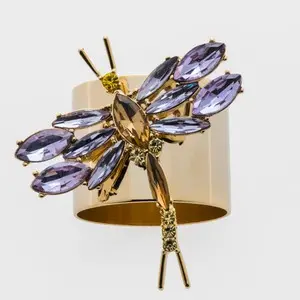 JOANNA BUCHANAN Dragonfly Napkin Rings - Purple