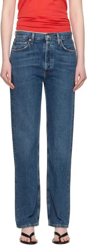Agolde Medium Wash Bottoms for Women