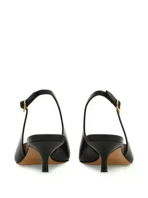 FERRAGAMO Maxi Gancini Slingback Pumps - Black