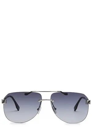 Fendi Rimless Aviator-style Sunglasses - Black