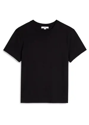 Vince Crew Neck Pima Cotton T-shirt - Black