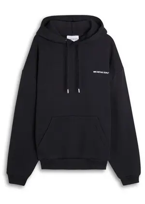 MKI MIYUKI ZOKU Hooded Cotton-blend Sweatshirt - Black