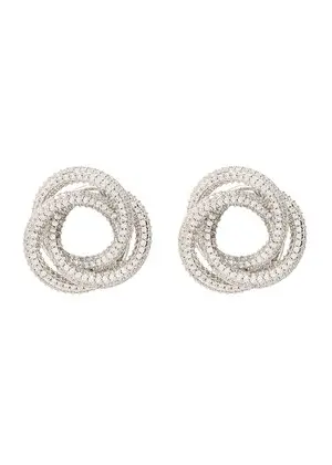 CZ BY KENNETH JAY LANE Crystal-embellished Drop Earrings - Silver