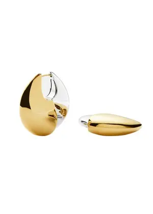 MISSOMA Sculptural Pebble Large Hoop Earrings - Gold