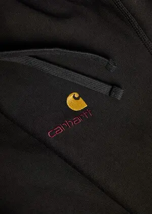 Carhartt Work In Progress American Script Hooded Sweatshirt - Black