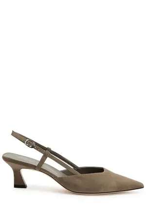 STUART WEITZMAN Vinnie 50 Slingback Pumps - Khaki